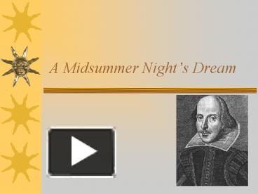 A Midsummer Nights Dream presentation | free to view