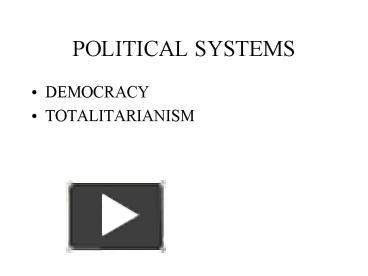 PPT – POLITICAL SYSTEMS PowerPoint presentation | free to download - id ...