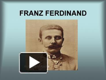 FRANZ FERDINAND presentation | free to view