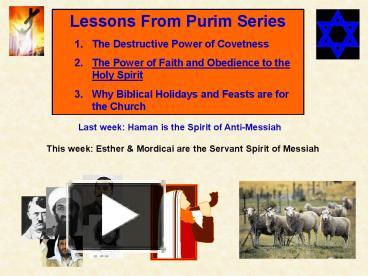 PPT – Lessons From Purim Series PowerPoint presentation | free to view ...
