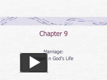 Marriage: presentation | free to view