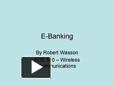 EBanking presentation | free to view