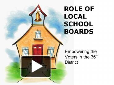 ROLE OF LOCAL SCHOOL BOARDS presentation | free to view