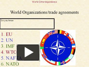 PPT – World Interdependence PowerPoint presentation | free to view - id ...