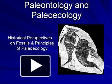 PPT – Paleontology and Paleoecology PowerPoint presentation | free to ...