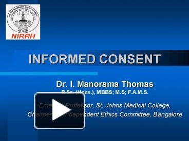 INFORMED CONSENT presentation | free to view