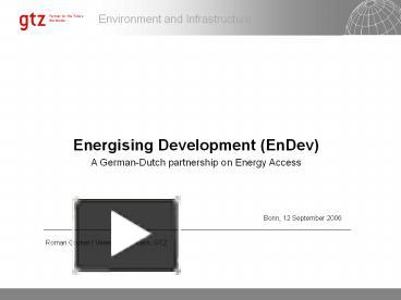 PPT – Energising Development (EnDev) PowerPoint presentation | free to download - id: ae1db-MTg3Z