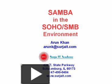 PPT – SAMBA PowerPoint presentation | free to download - id: aed6-YmRhO