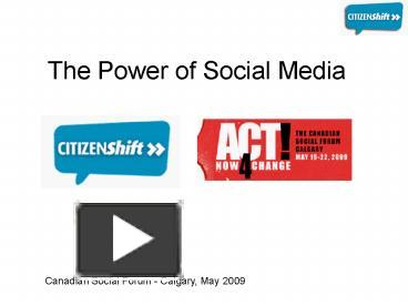 The Power of Social Media presentation | free to view