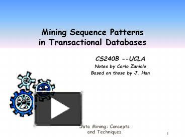 Mining Sequence Patterns in Transactional Databases presentation | free to download