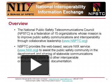 National Interoperability Information Exchange presentation | free to view