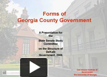 Forms of Georgia County Government presentation | free to view
