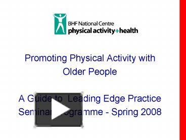 PPT – Promoting Physical Activity with PowerPoint presentation | free ...