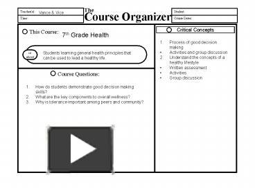 PPT – 7th Grade Health PowerPoint presentation | free to view - id ...