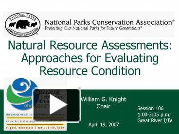Natural Resource Assessments: Approaches for Evaluating Resource ...