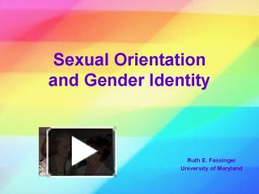 Sexual Orientation and Gender Identity presentation | free to view
