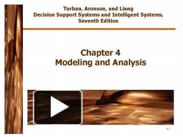 Chapter 4 Modeling and Analysis presentation | free to view