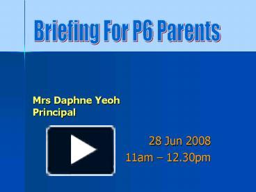 PPT – Mrs Daphne Yeoh Principal PowerPoint presentation | free to view - id: bc47b-MzY5O