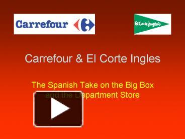 Carrefour presentation | free to view