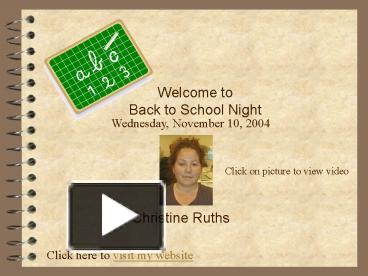 PPT – Welcome to Back to School Night PowerPoint presentation | free to ...