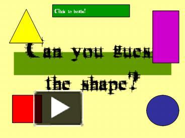 PPT – Can you guess the shape PowerPoint presentation | free to view ...