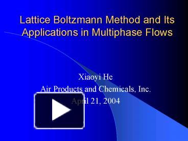 Lattice Boltzmann Method and Its Applications in Multiphase Flows presentation | free to view