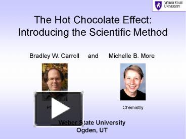 The Hot Chocolate Effect: Introducing the Scientific Method ...