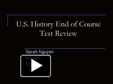 U'S' History End of Course Test Review presentation | free to view