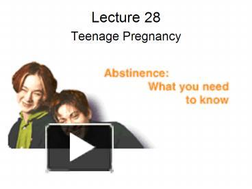 Teenage Pregnancy presentation | free to view