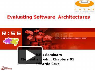Evaluating Software Architectures presentation | free to download