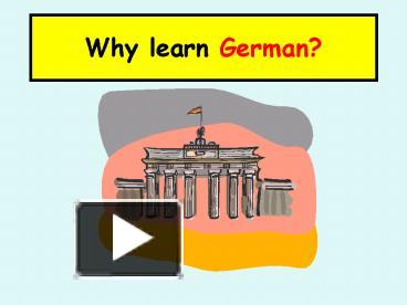 Why learn German presentation | free to view