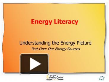 Energy Literacy presentation | free to view