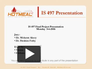 PPT – IS 497 Presentation PowerPoint presentation | free to view - id: caff9-NzM1N