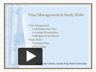 PPT – Time Management PowerPoint presentation | free to view - id ...