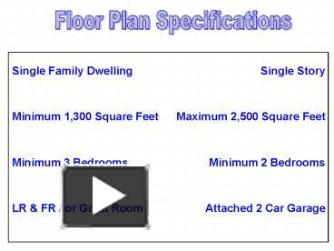 PPT – Floor Plan Specifications PowerPoint presentation | free to view - id: cc266-ZDc1Z