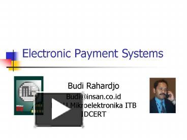 Electronic Payment Systems presentation | free to view