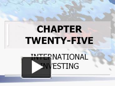 PPT – CHAPTER TWENTYFIVE PowerPoint presentation | free to download - id: cebcb-ZjA2Z