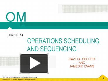 OPERATIONS SCHEDULING AND SEQUENCING presentation | free to view