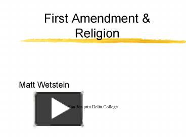 First Amendment presentation | free to view