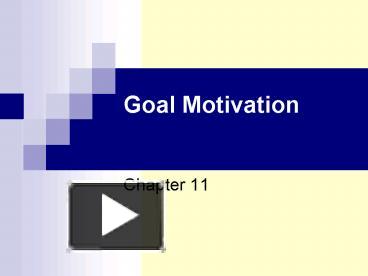 Goal Motivation presentation | free to download