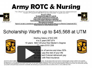 Army ROTC presentation | free to view