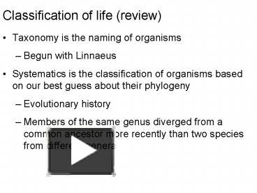 PPT – Classification of life review PowerPoint presentation | free to ...