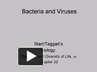 PPT – Bacteria and Viruses PowerPoint presentation | free to view - id ...