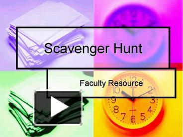PPT – Scavenger Hunt PowerPoint presentation | free to view - id: d4c0b ...