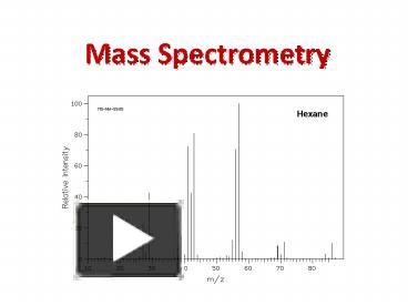 Mass Spectrometry presentation | free to view