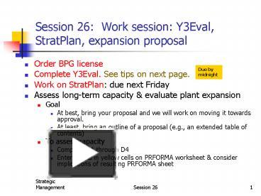 PPT – Session 26: Work session: Y3Eval, StratPlan, expansion proposal PowerPoint presentation ...