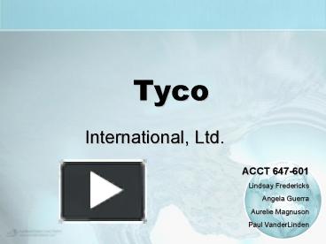 Tyco presentation | free to view