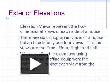 Exterior Elevations presentation | free to view