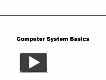 PPT – Computer System Basics PowerPoint presentation | free to download - id: db9af-ZDc1Z