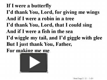 If I were a butterfly presentation | free to view